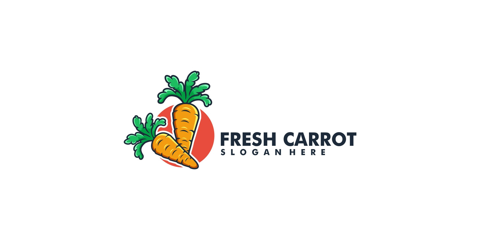 Fresh Carrot Simple Logo Style #260489 - TemplateMonster