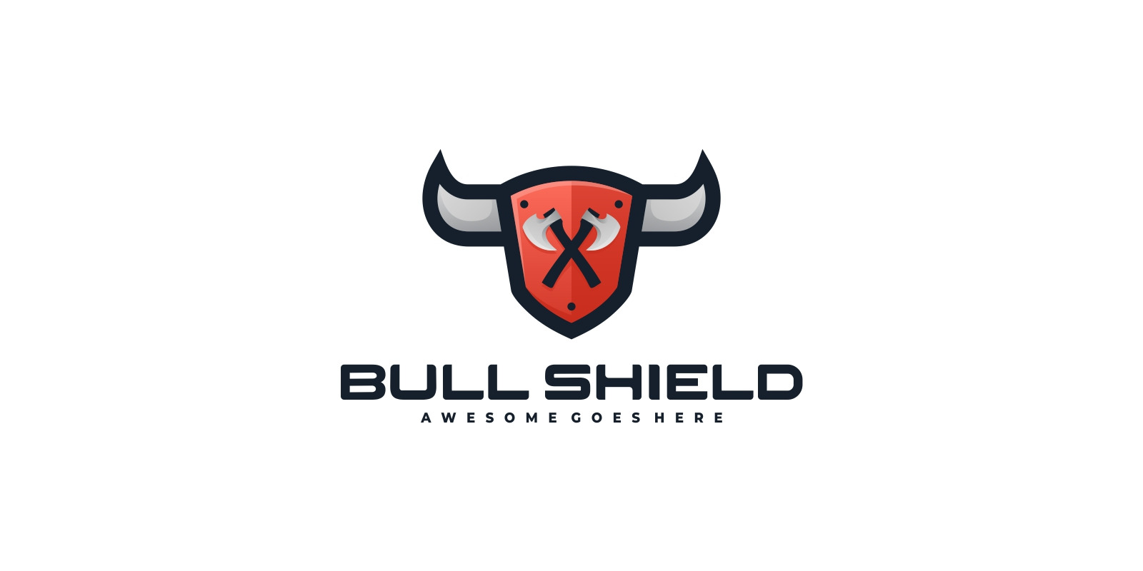Bull Shield Simple Logo Style #224951 - TemplateMonster