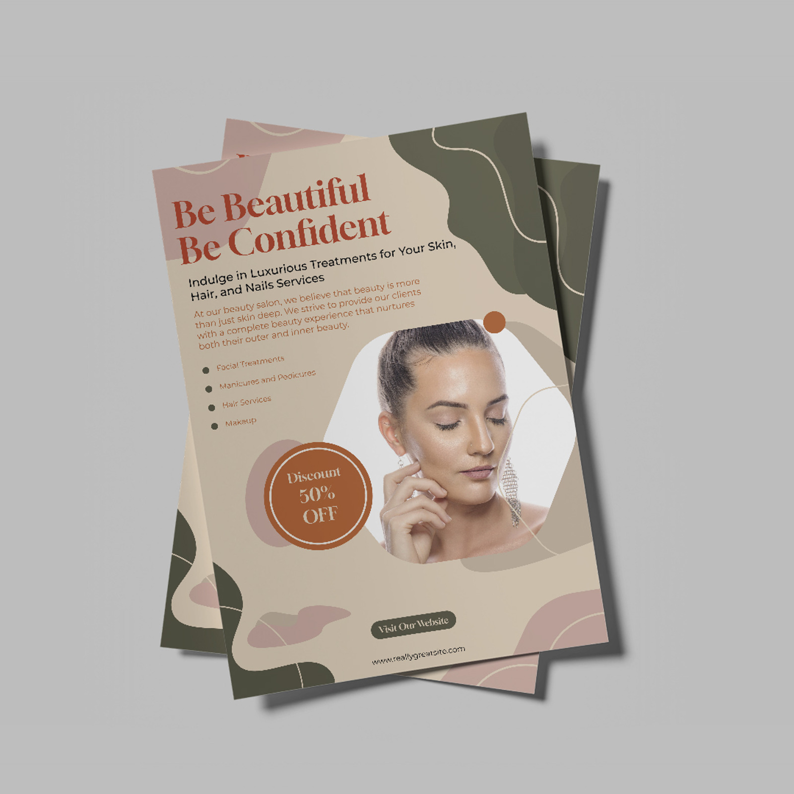 Treatment Facial Flyer Template #321355 - TemplateMonster