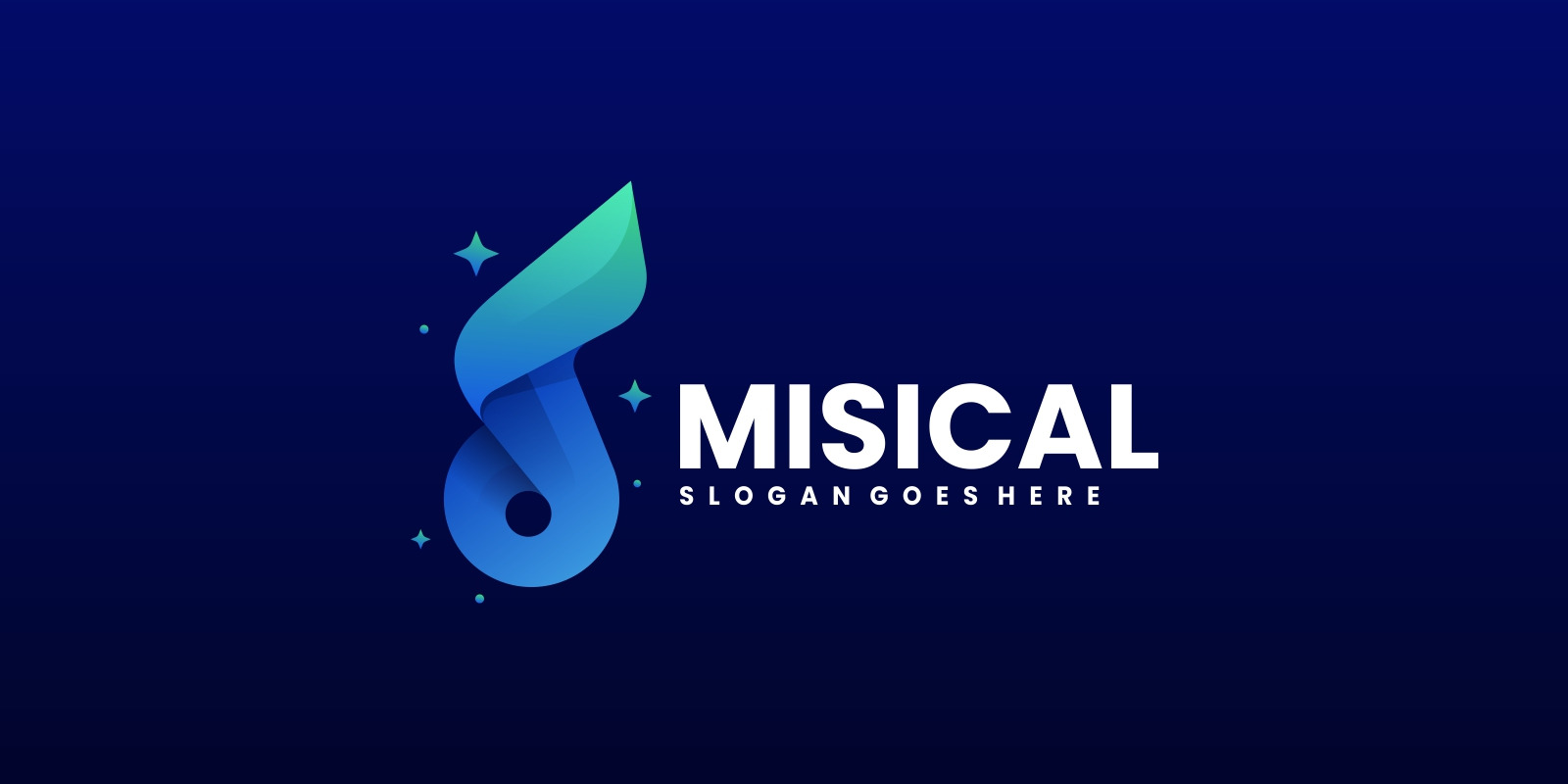 Musical Gradient Logo Design #246077 - TemplateMonster