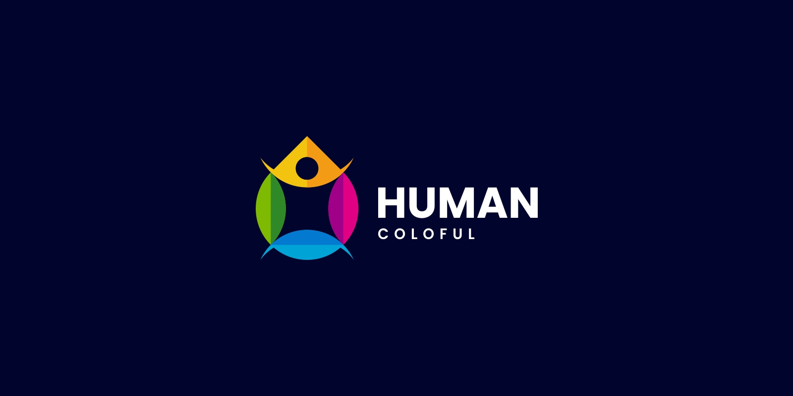 Human Colorful Logo Style #250783 - TemplateMonster