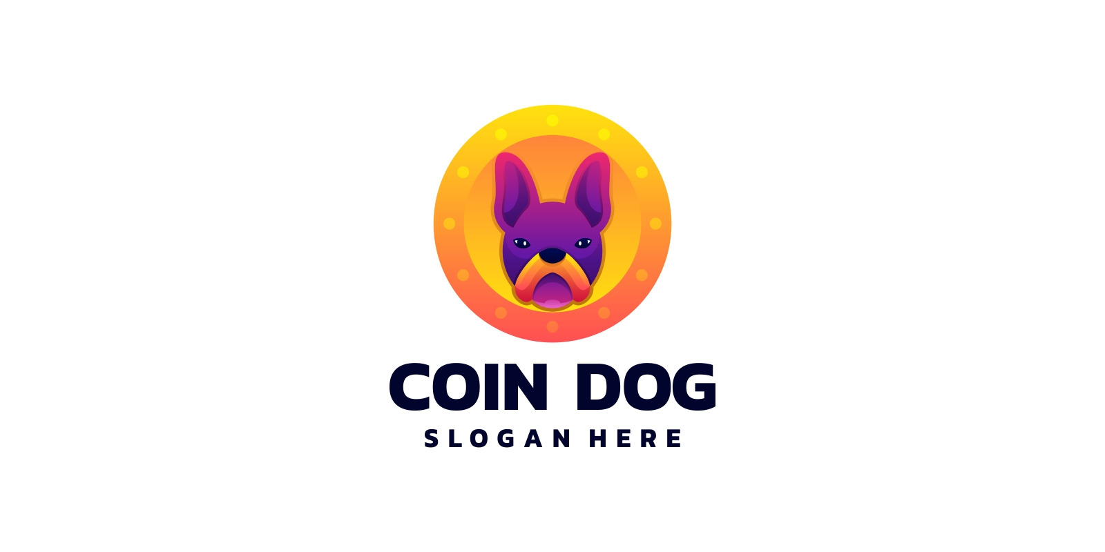 Coin Dog Gradient Logo Style #238993 - TemplateMonster