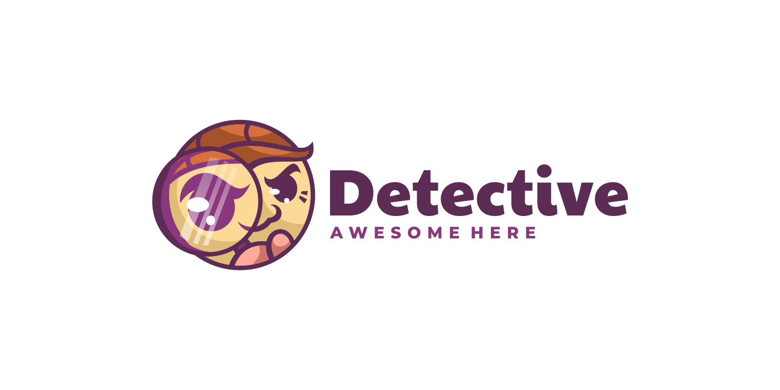 Detective Simple Mascot Logo #230985 - TemplateMonster