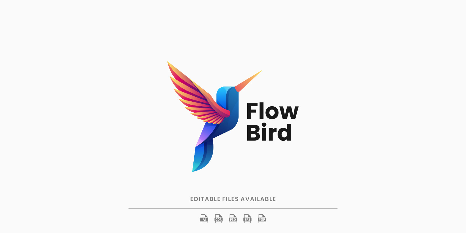 Flow Bird Color Gradient Logo #242380 - TemplateMonster
