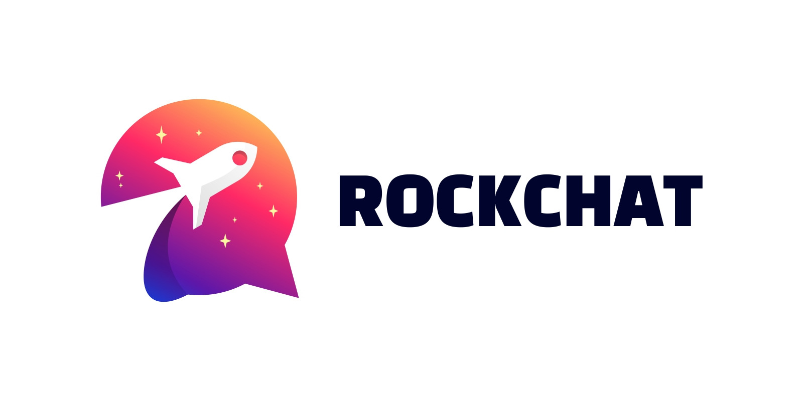 Rocket with Chat Gradient Logo #195004 - TemplateMonster