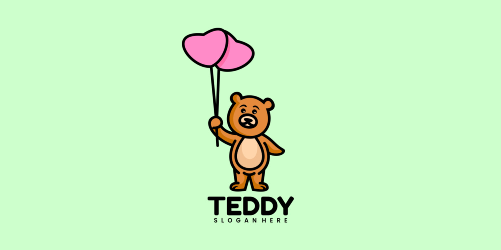 Teddy Cartoon Logo Template #318339 - TemplateMonster