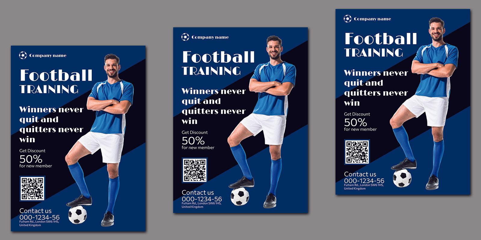 Football Training Flyer Template #299752 - TemplateMonster
