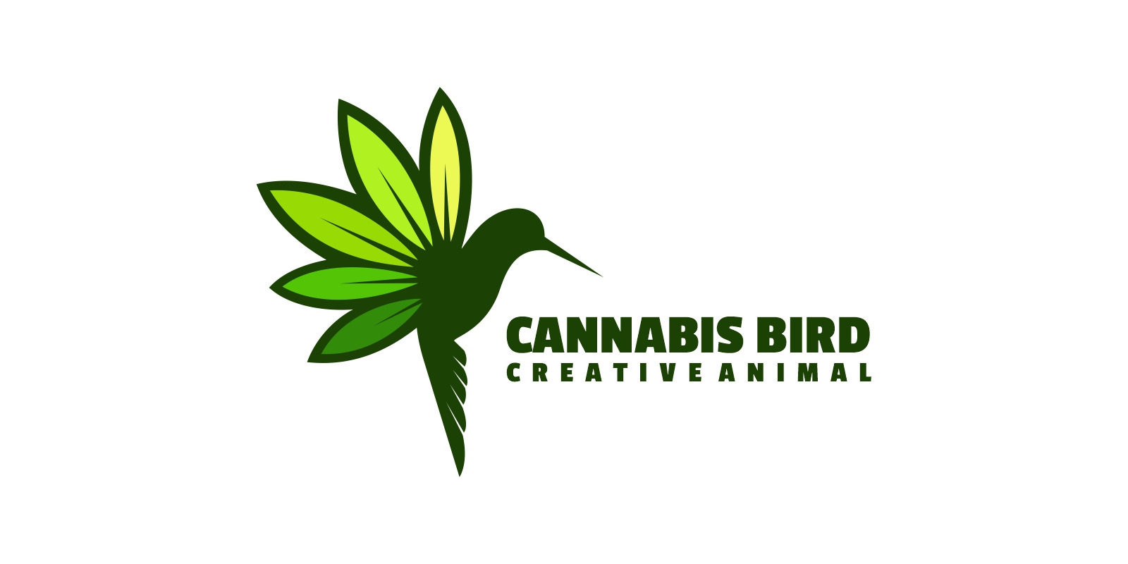 Cannabis Bird Simple Mascot Logo #218106 - TemplateMonster