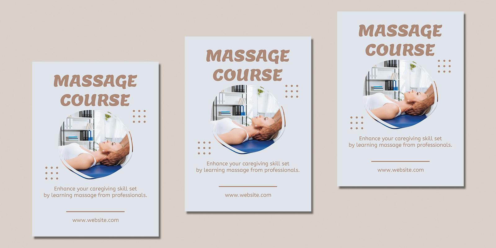 Massage Course Flyer Template #308101 - TemplateMonster