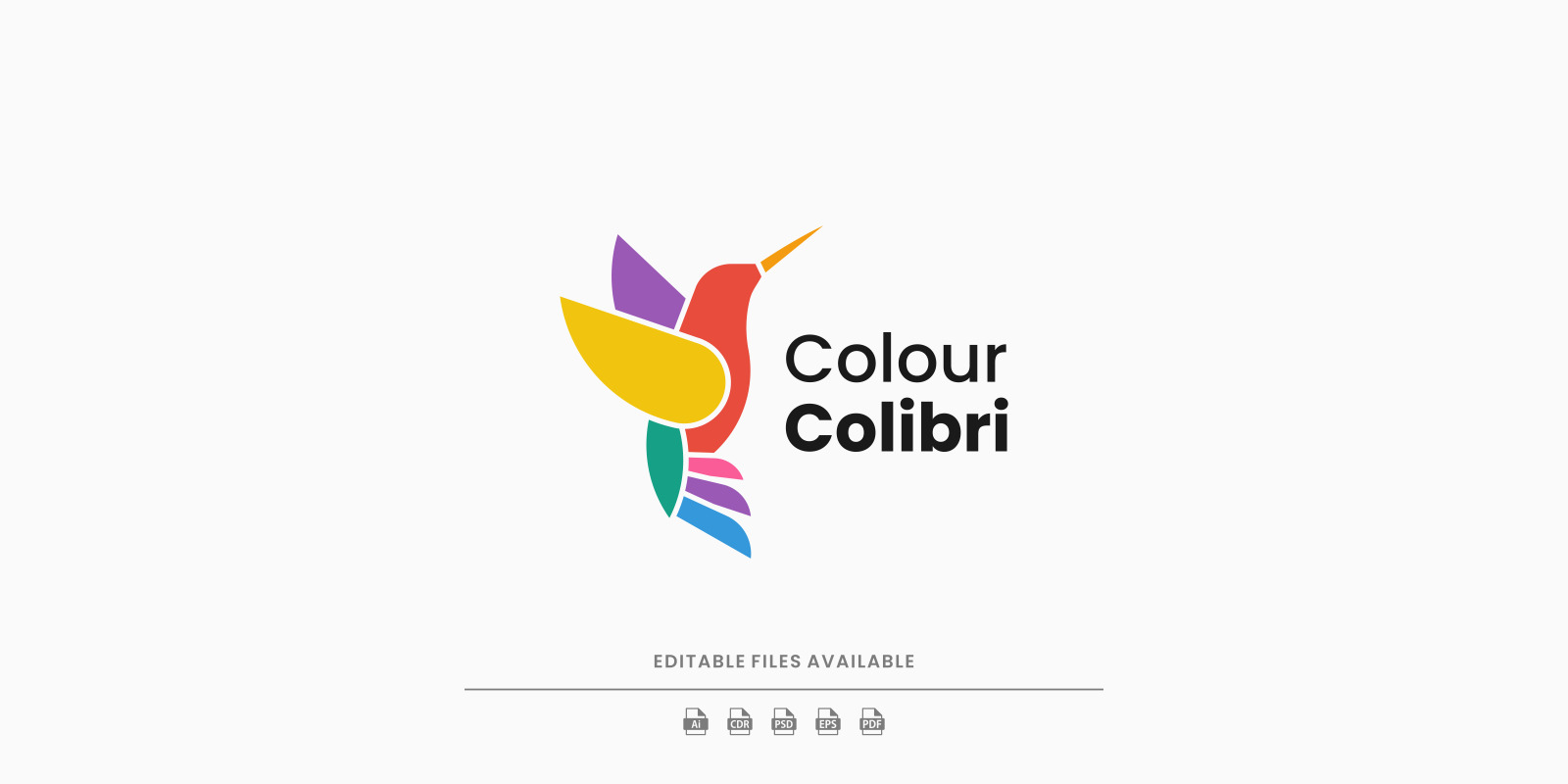 Colorful Colibri Simple Logo #238740 - TemplateMonster