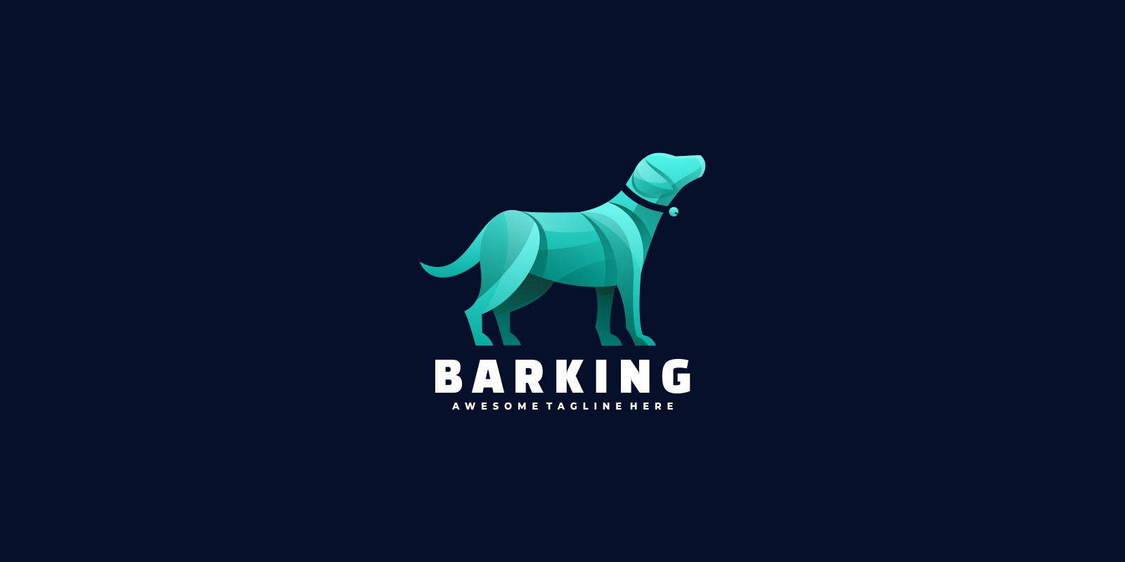 Barking Dog Gradient Logo #189954 - TemplateMonster