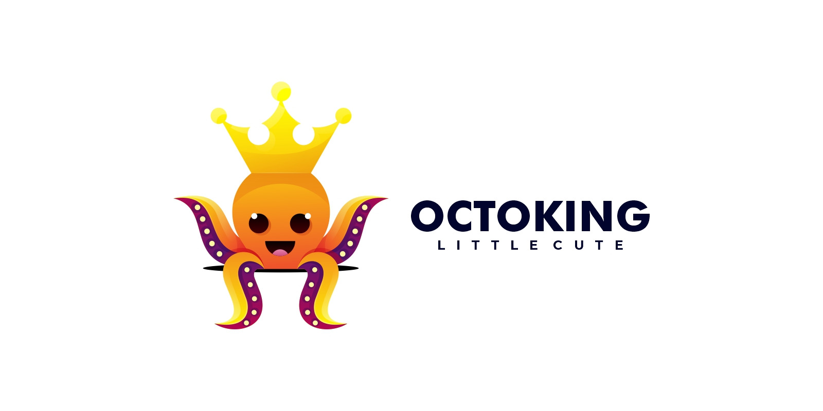 Octopus King Gradient Logo #221900 - TemplateMonster