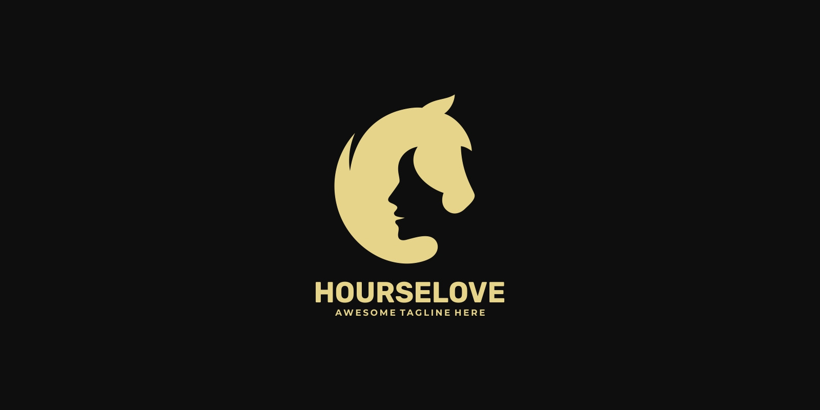 Horse Negative Space Logo #191482 - TemplateMonster
