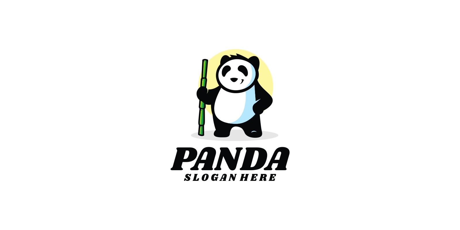 Panda Simple Mascot Logo Design #224577 - TemplateMonster