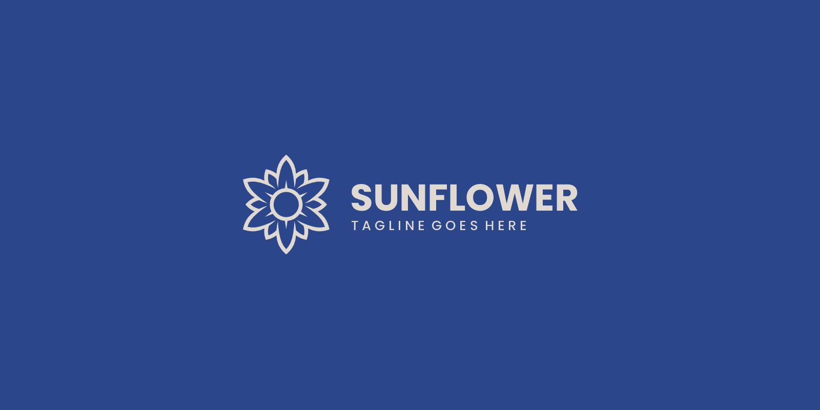 Sunflower Line Art Logo Style #322364 - TemplateMonster