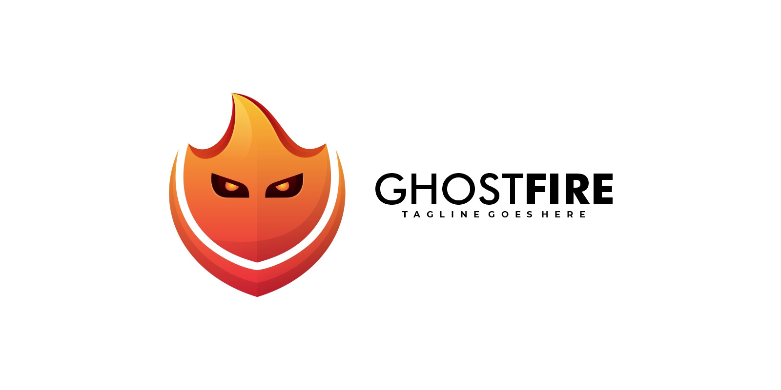 Ghost Fire Gradient Logo Style #213123 - TemplateMonster