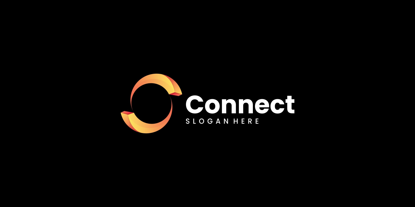 Abstract Connect Gradient Logo Design - TemplateMonster