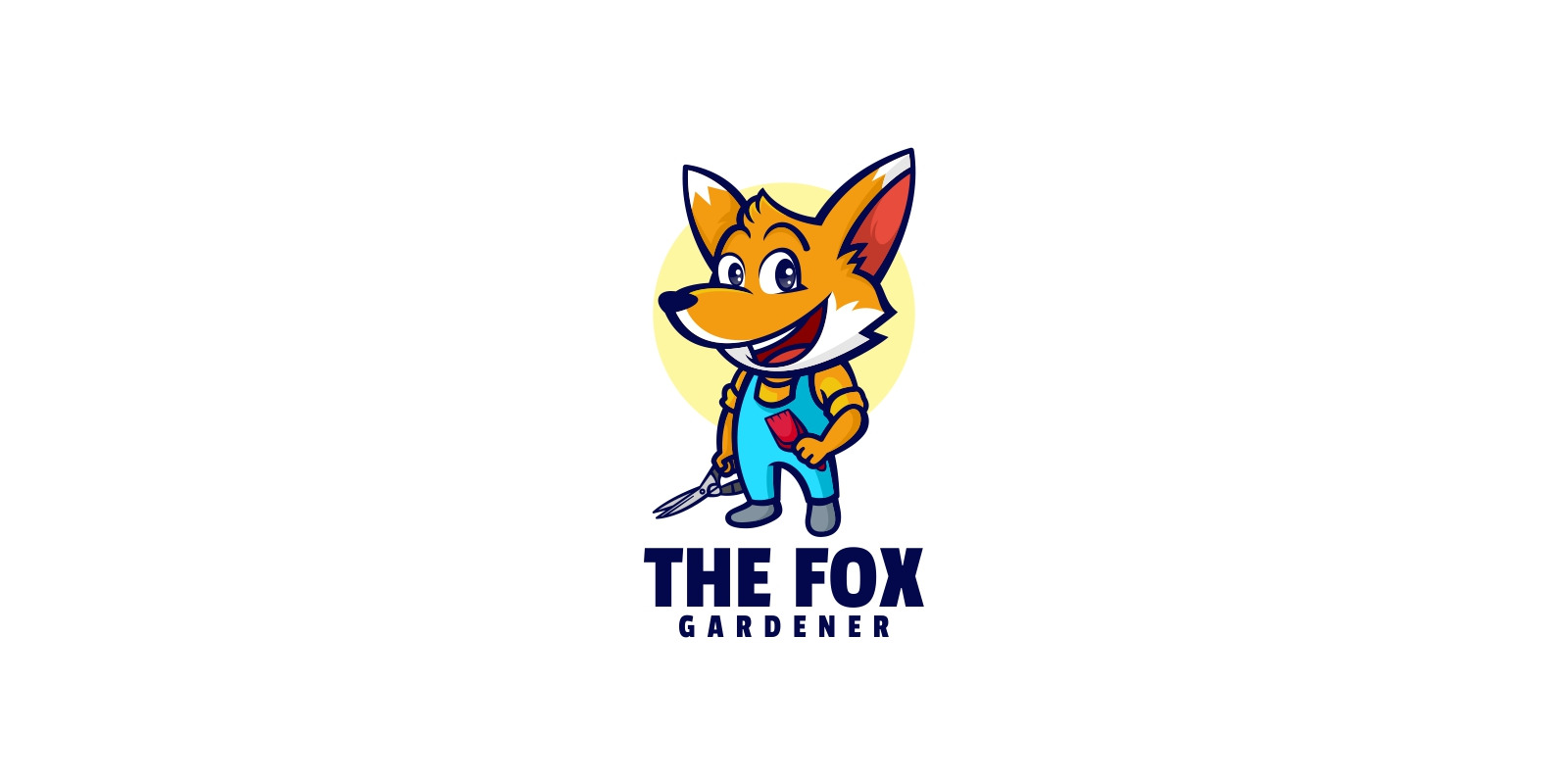 Fox Gardener Cartoon Logo #224172 - TemplateMonster