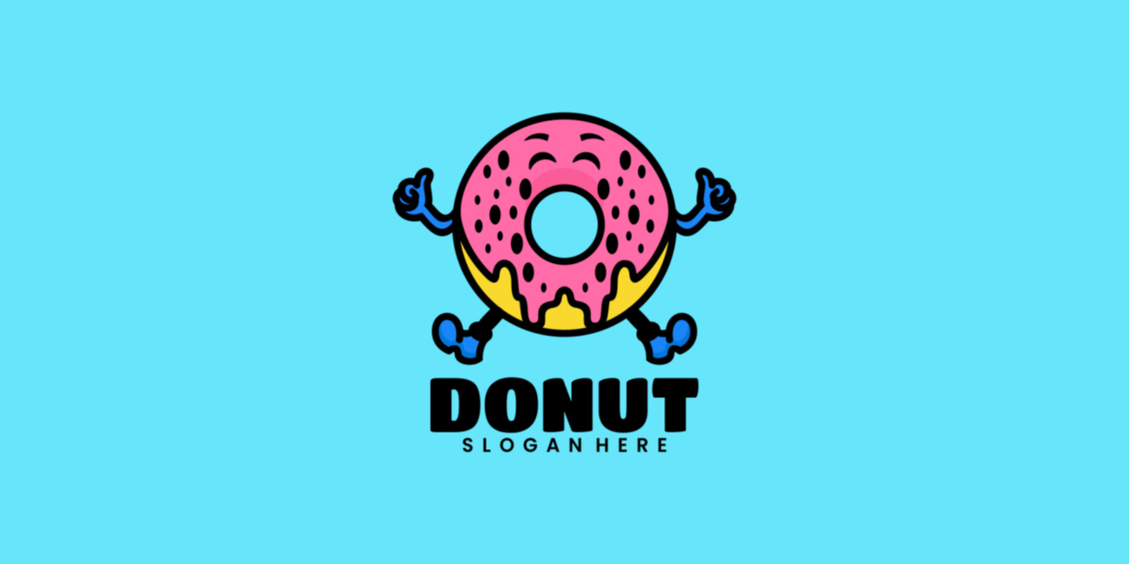 Donuts Mascot Cartoon Logo #318331 - TemplateMonster