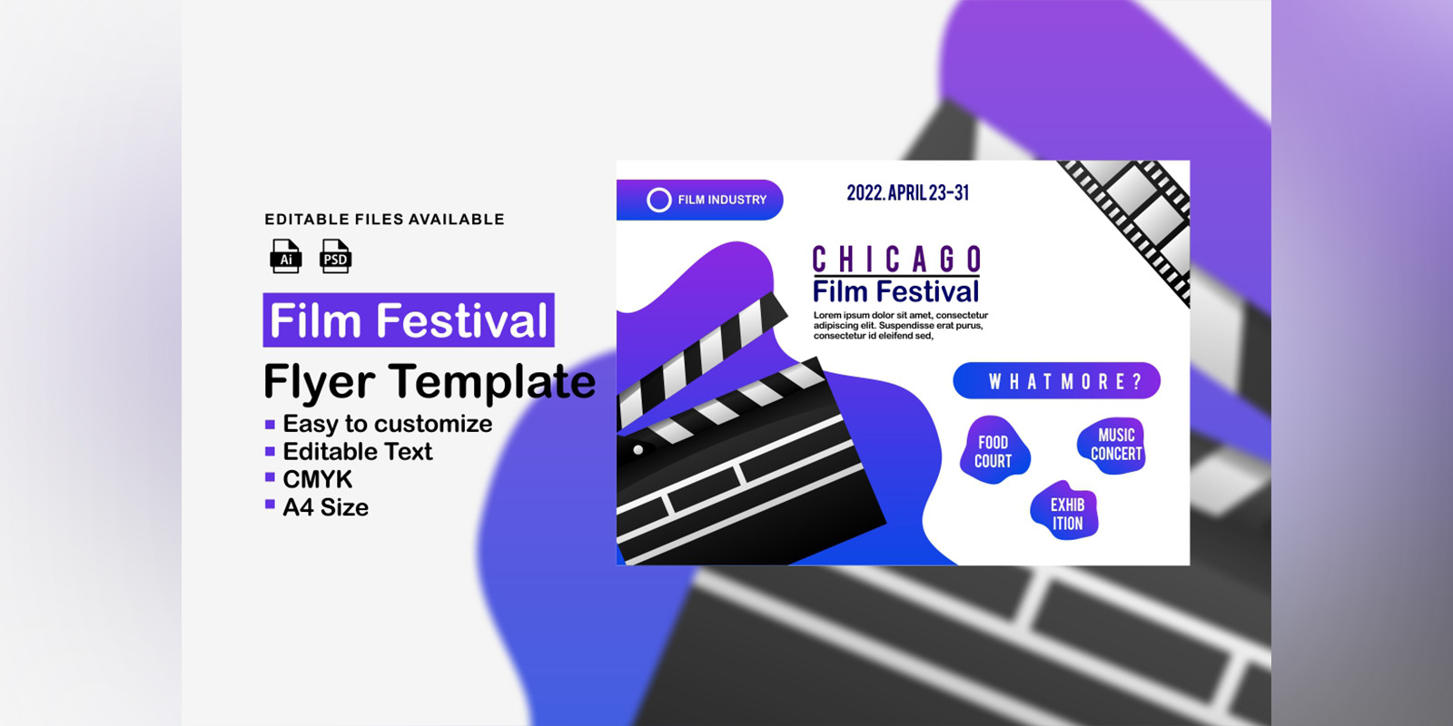 Film Festival Flyer Template #274027 - TemplateMonster