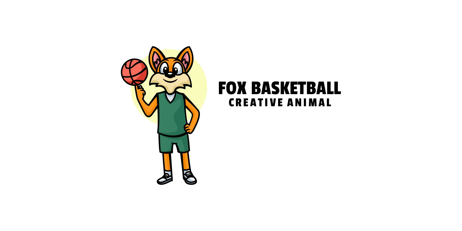 Fox Basketball Cartoon Logo Style #222682 - TemplateMonster