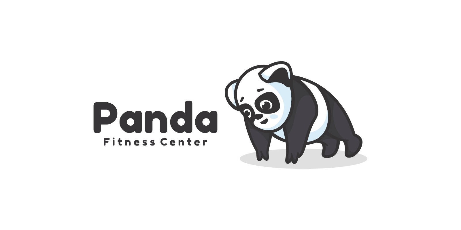 Panda Push Up Cartoon Logo Style #216196 - TemplateMonster