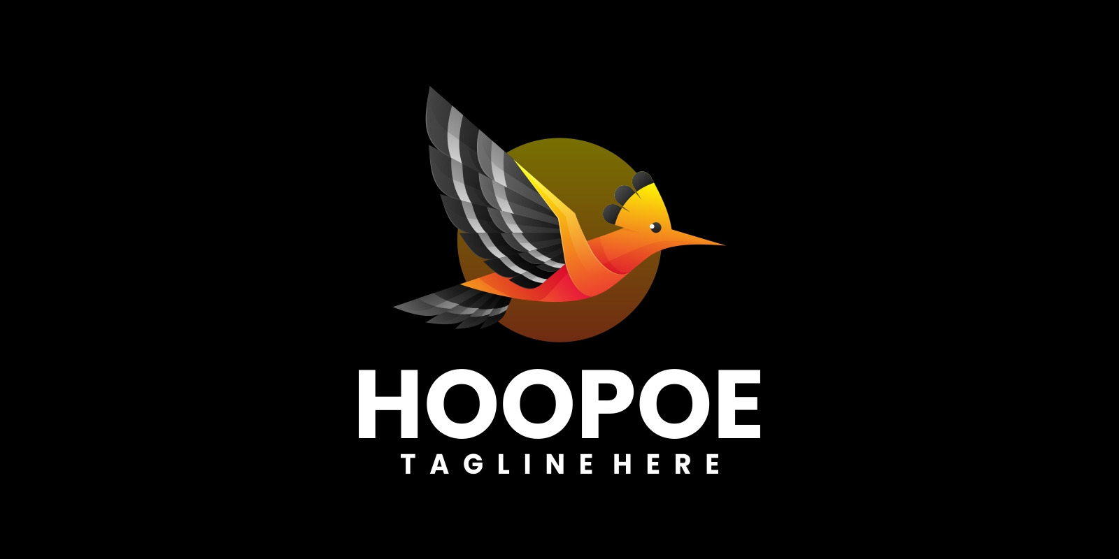 Hoopoe Gradient Colorful Logo #234875 - TemplateMonster