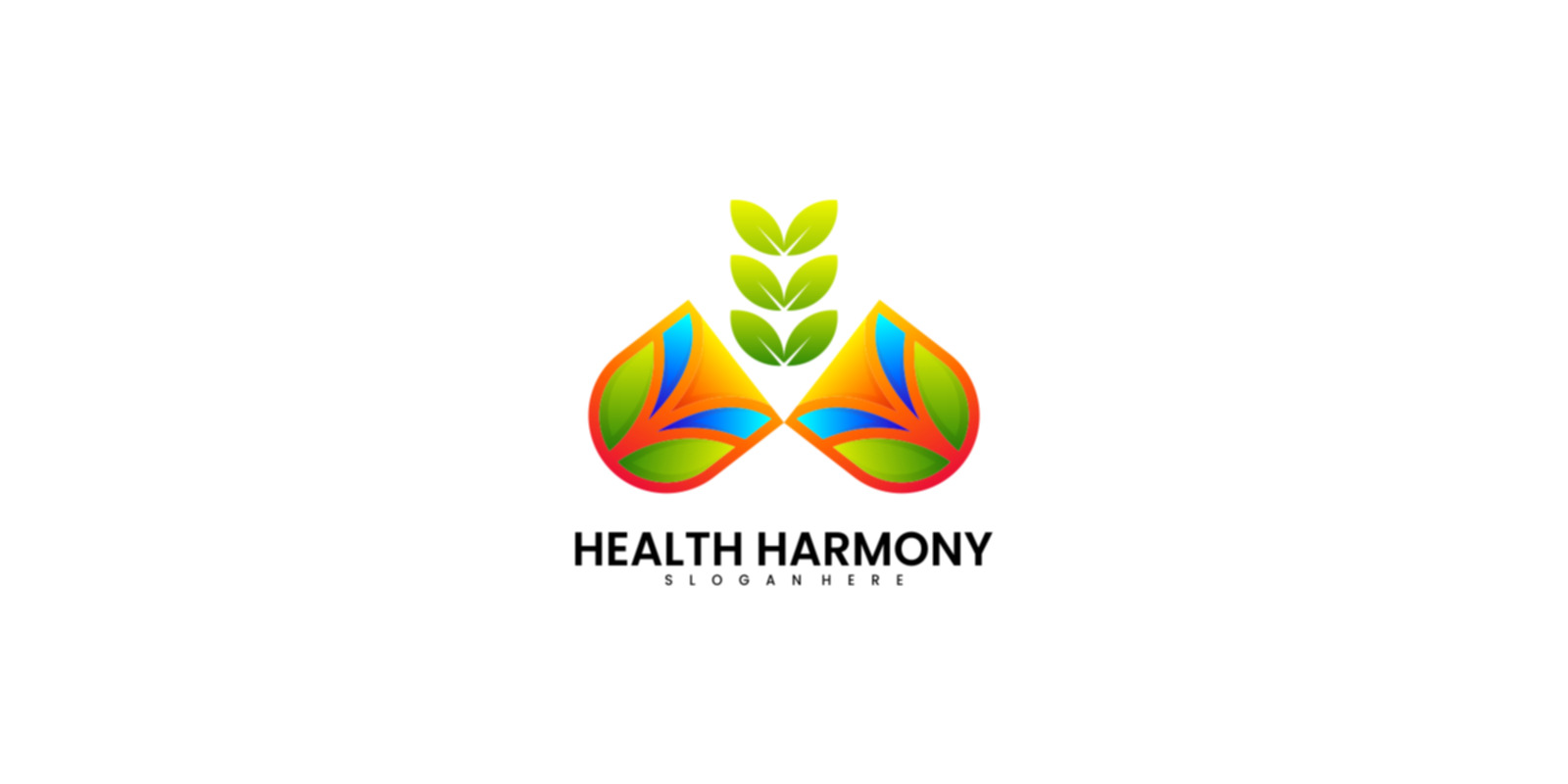 Health Harmony Gradient Colorful Logo - TemplateMonster