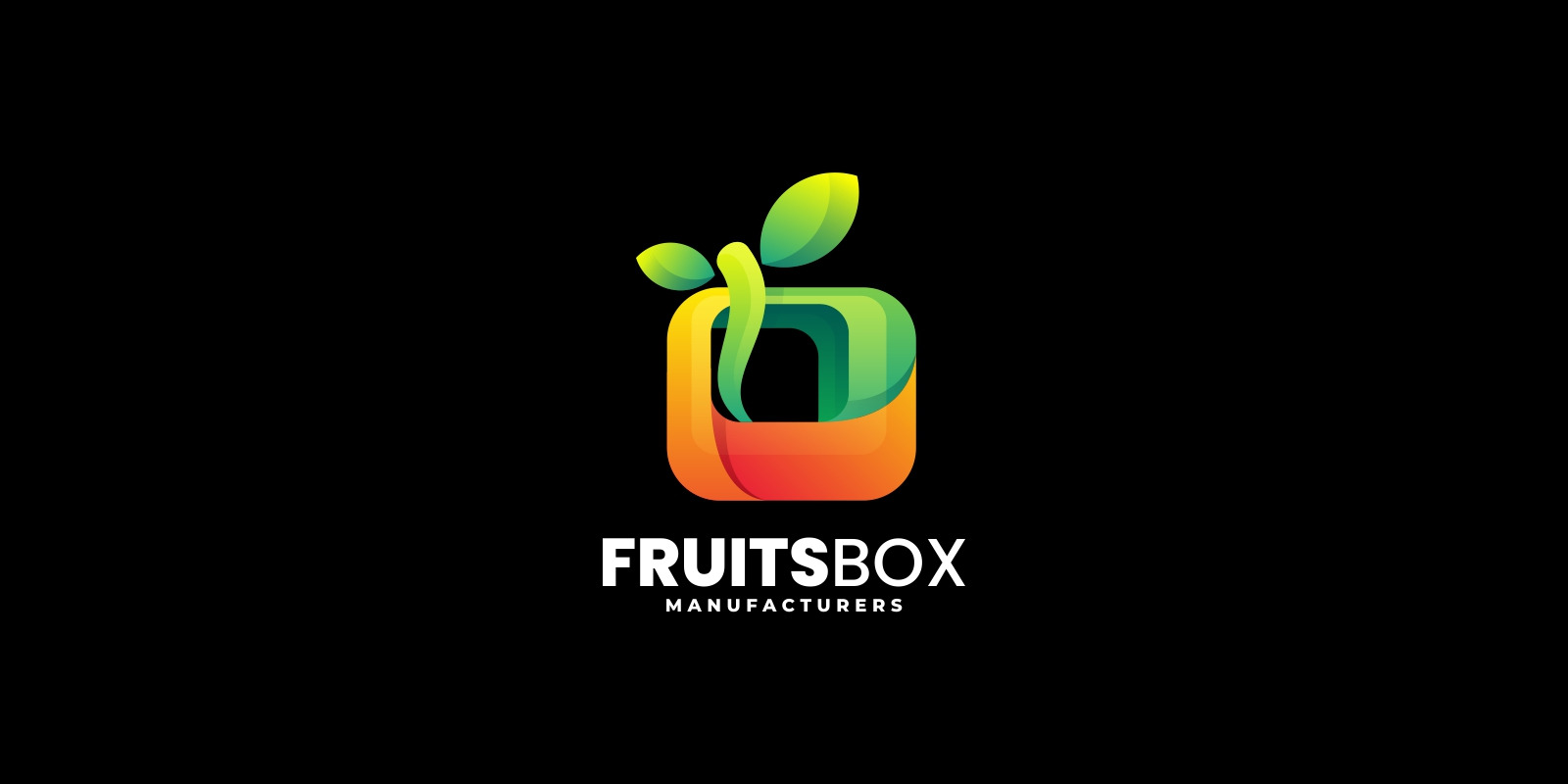 Fruits Box Gradient Logo Style #239536 - TemplateMonster