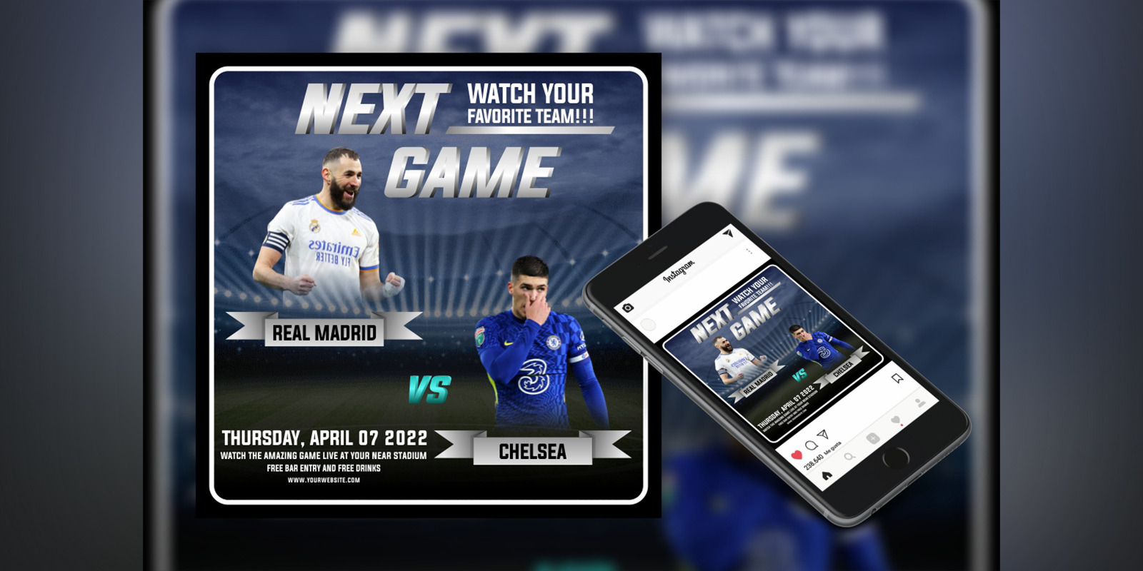 Next Game Flyer | Social Media #277061 - TemplateMonster