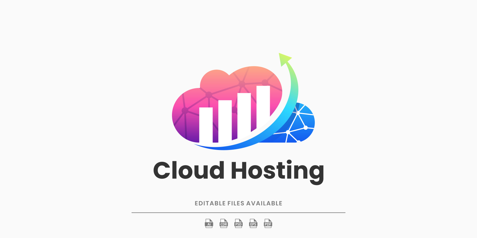 Cloud Hosting Gradient Logo #239556 - TemplateMonster
