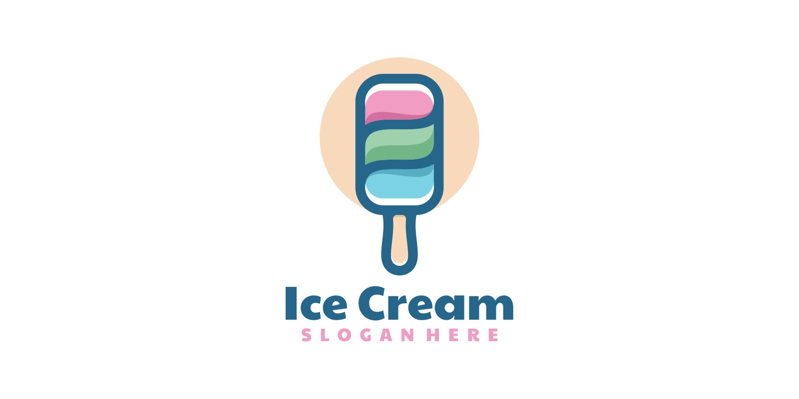 Ice Cream Simple Logo Style #303649 - TemplateMonster
