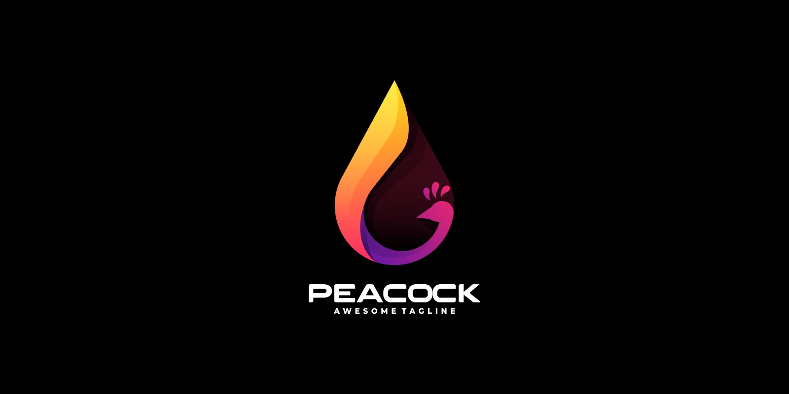 Vector Peacock Color Gradient Logo #252194 - TemplateMonster