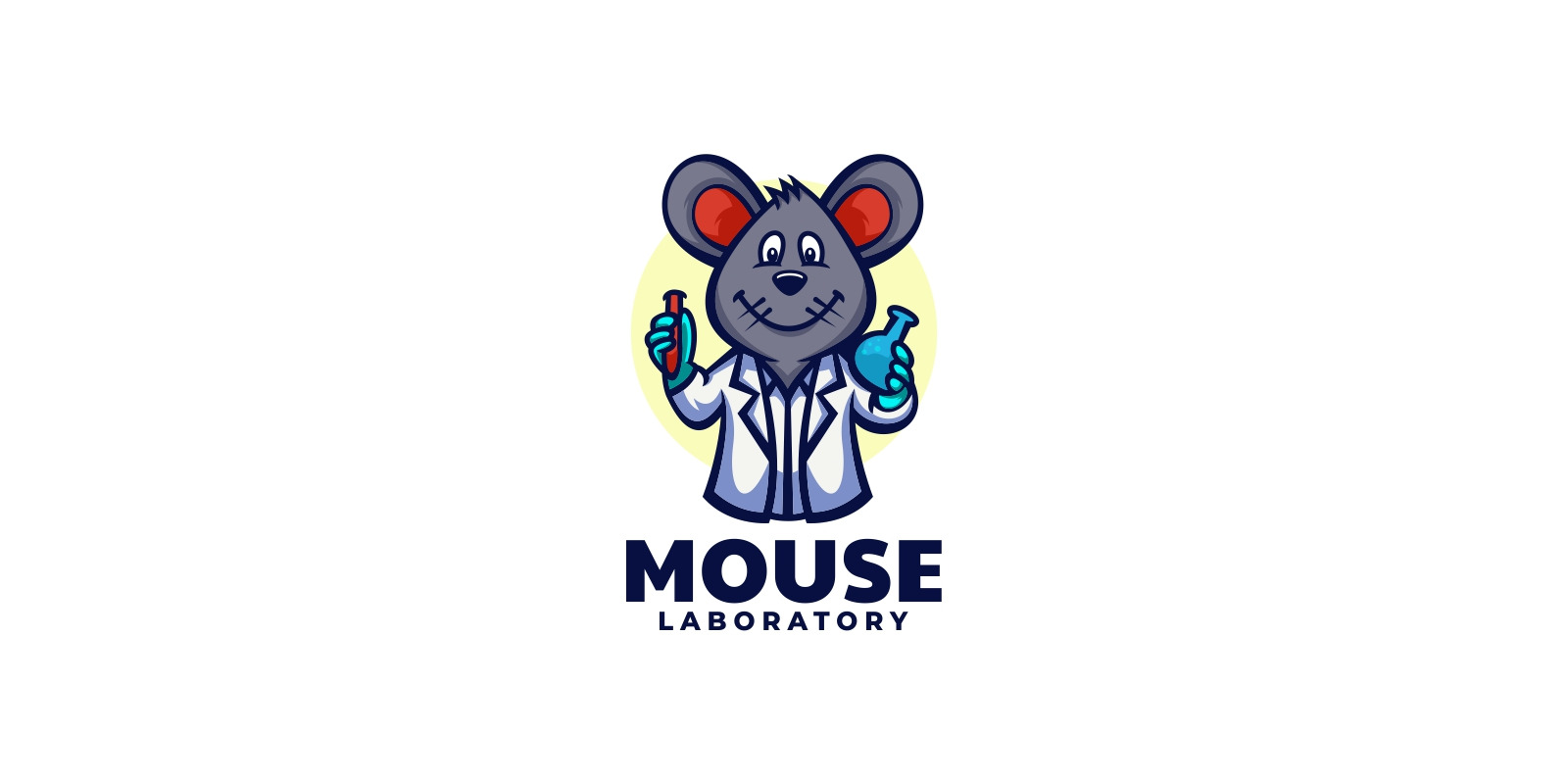 Mouse Laboratory Cartoon Logo #223354 - TemplateMonster