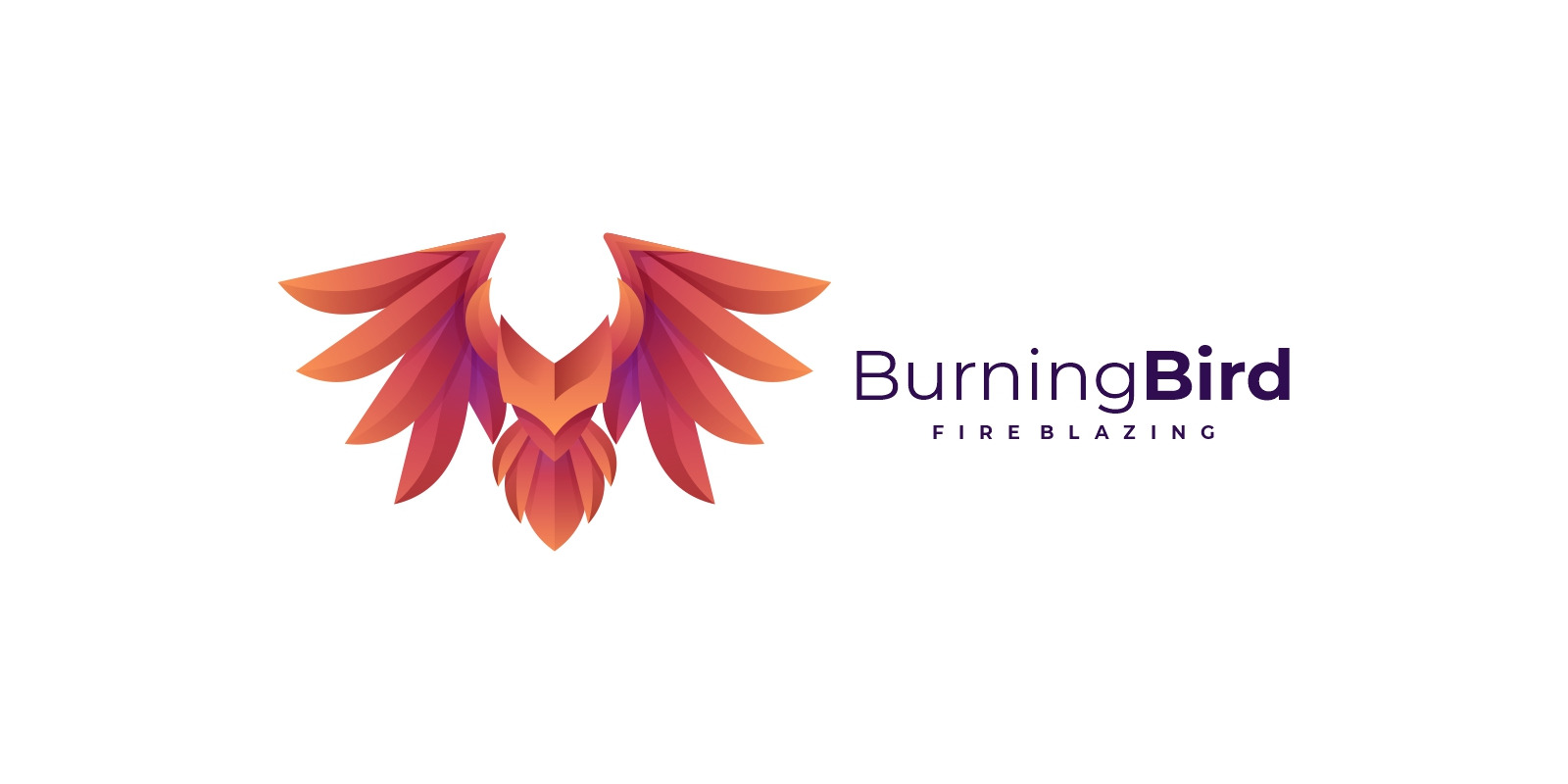 Burning Bird Gradient Logo #217119 - TemplateMonster
