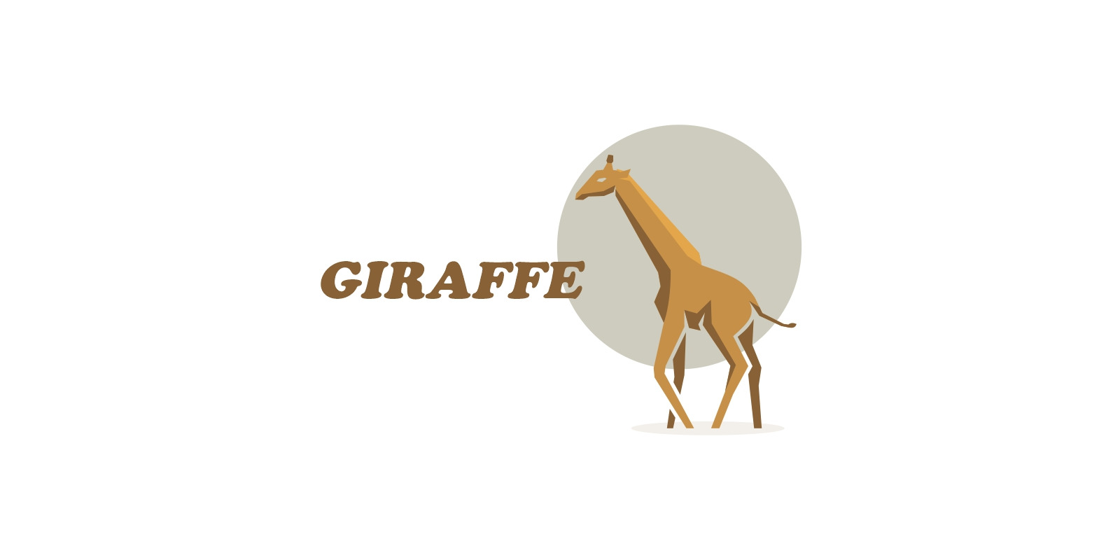 Giraffe Simple Mascot Logo Style #212686 - TemplateMonster