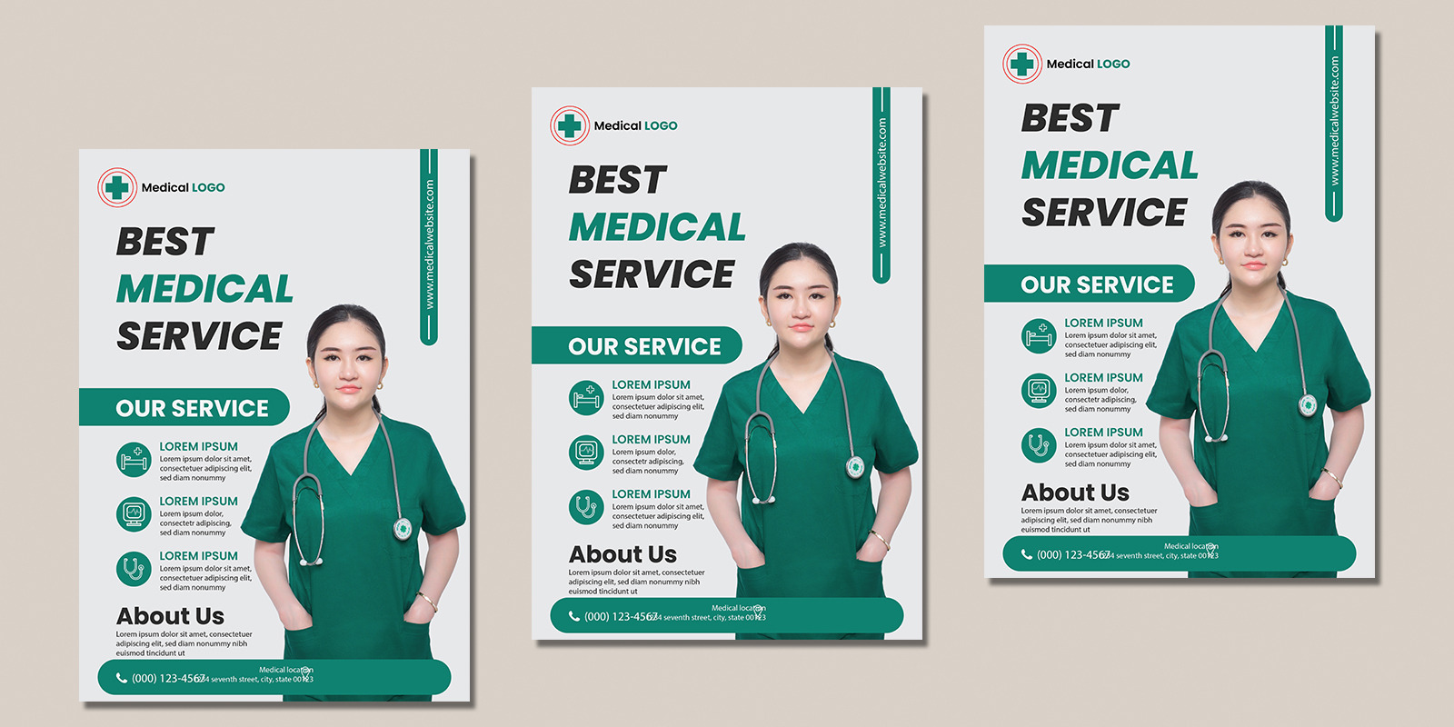 Medical Service Flyer Template #306217 - TemplateMonster