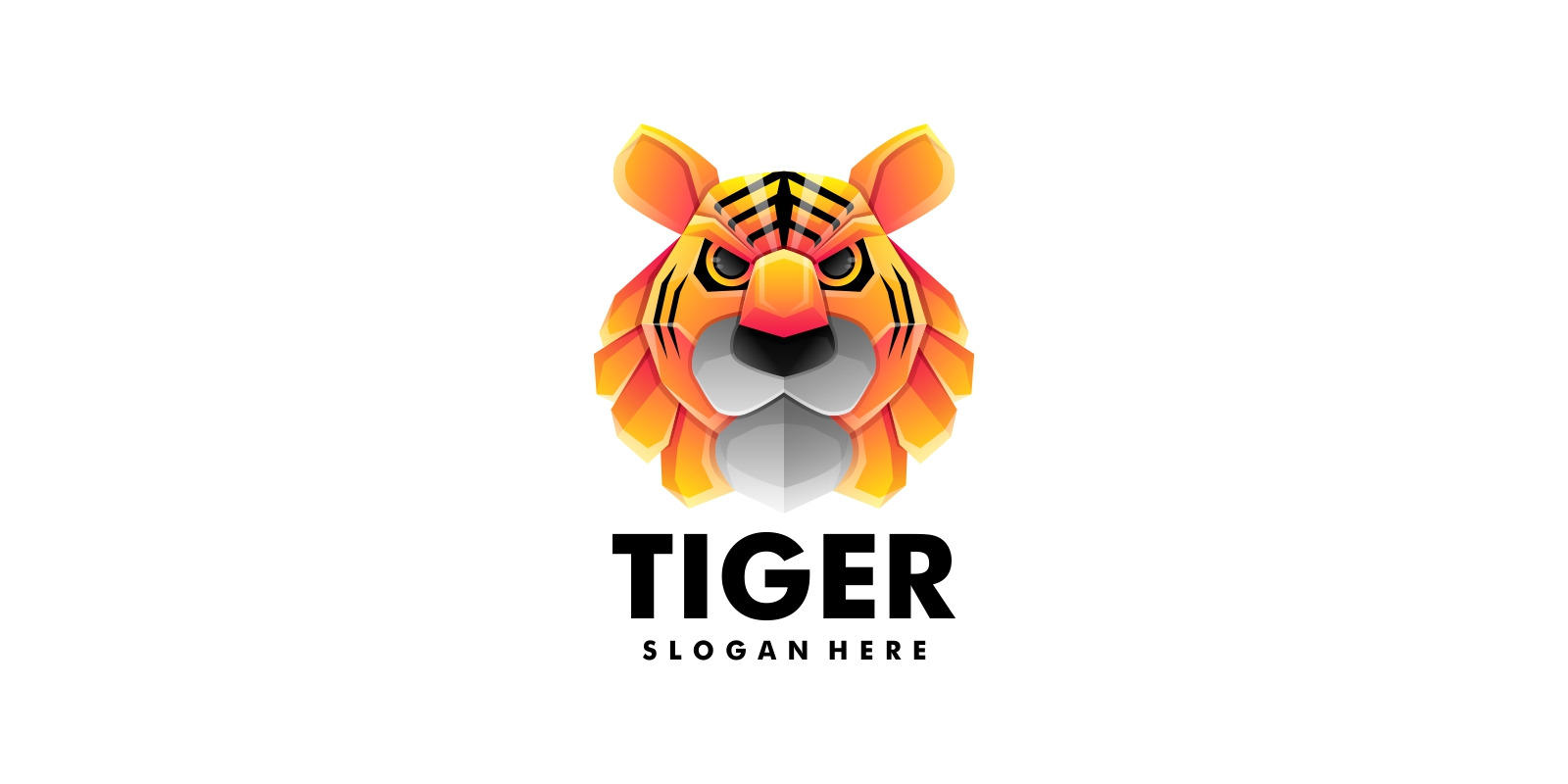 Tiger Gradient Colorful Logo Style #249016 - TemplateMonster
