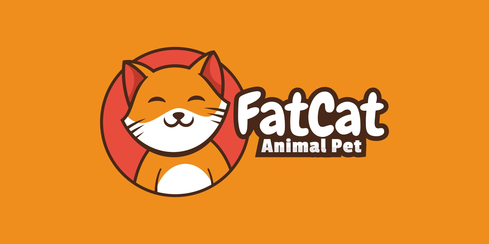 Fat Cat Mascot Cartoon Logo #194309 - TemplateMonster