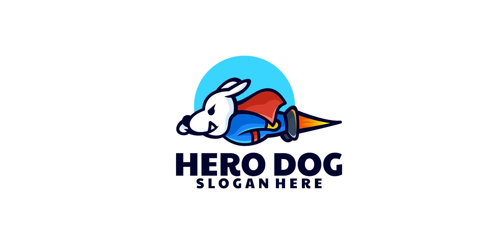 Hero Dog Cartoon Logo Design #229010 - TemplateMonster