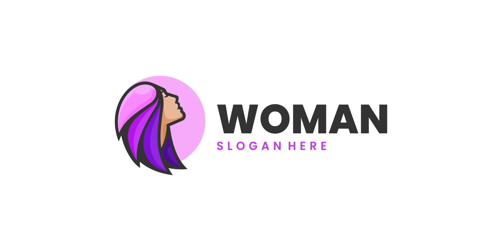 Woman Simple Mascot Logo Style #234014 - TemplateMonster