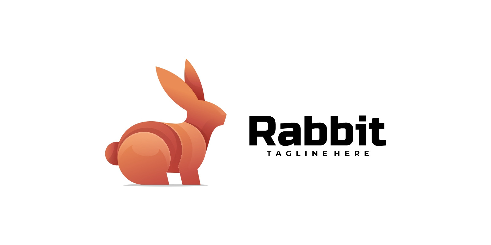Vector Rabbit Gradient Logo Template - TemplateMonster