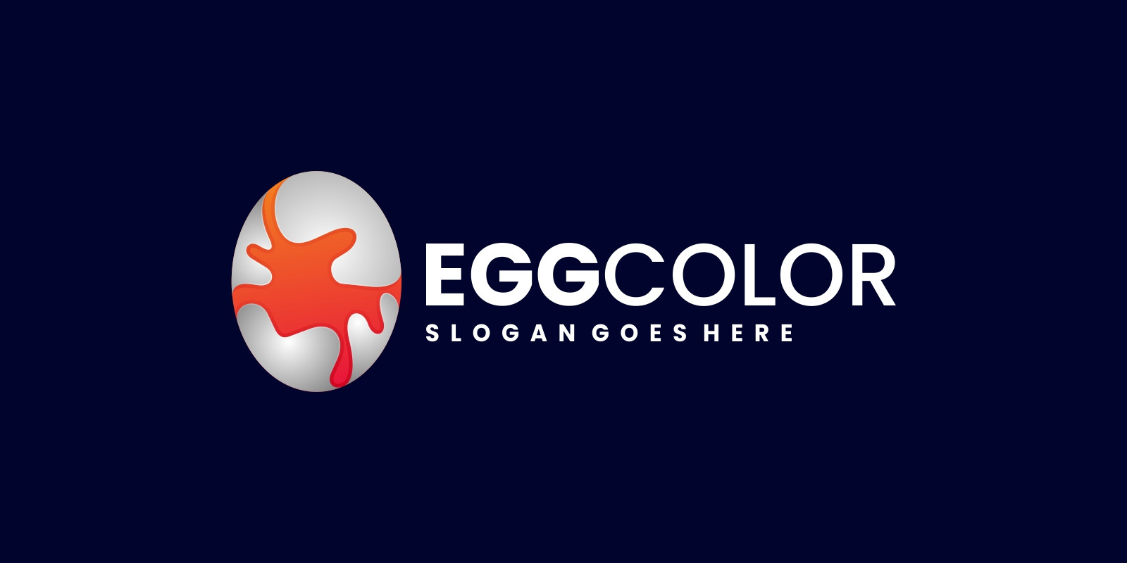 Egg Color Gradient Logo Design #238695 - TemplateMonster