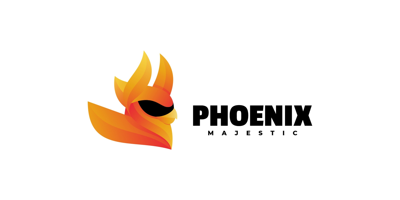 Abstract Phoenix Gradient Logo Style - TemplateMonster
