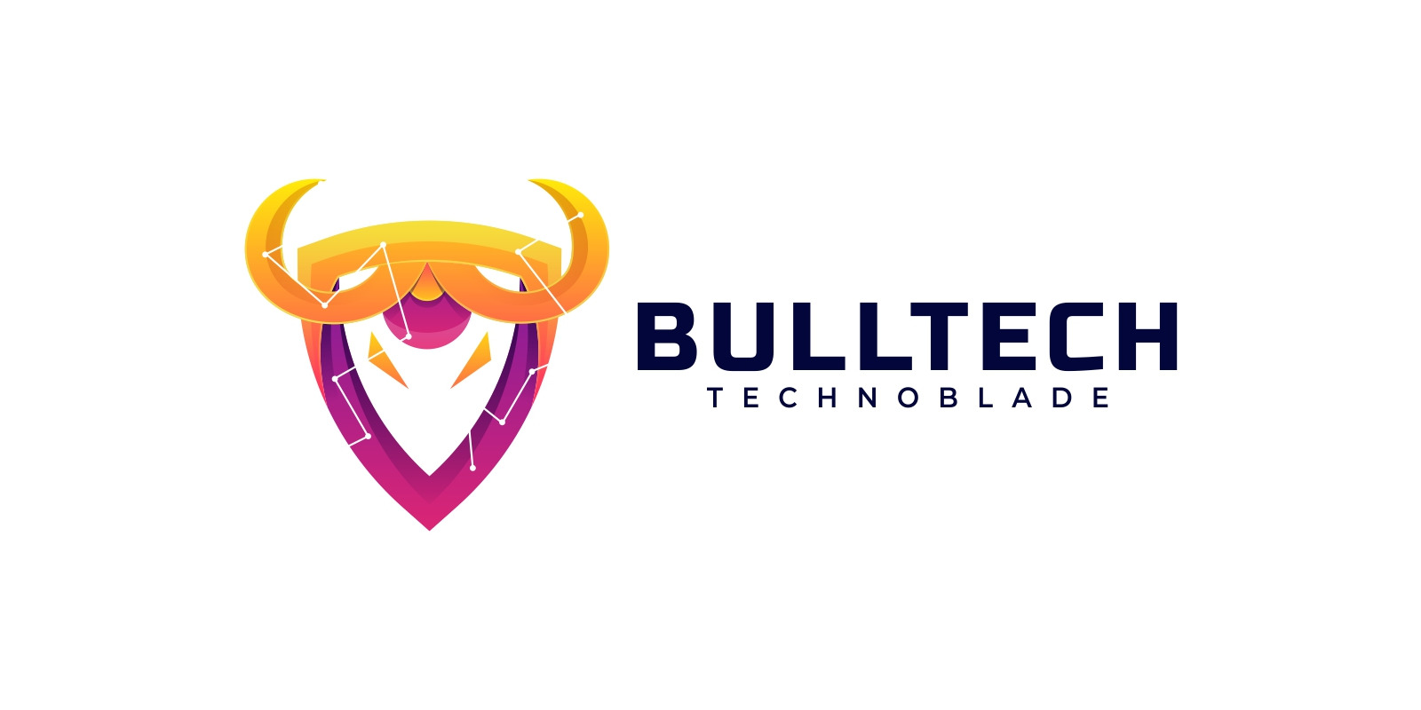 Bull Tech Gradient Logo Style #199482 - TemplateMonster