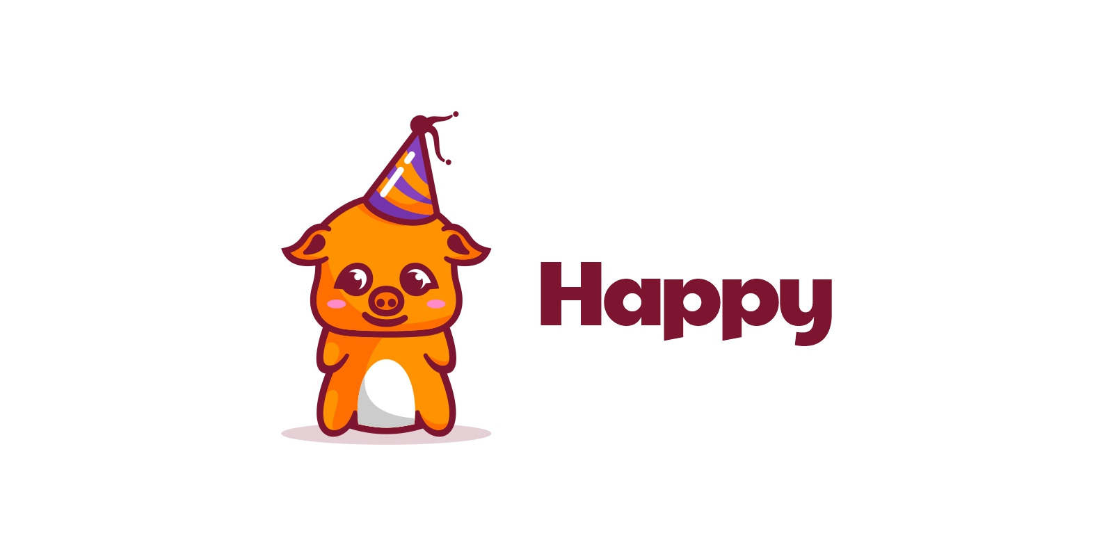 Happy Pig Cartoon Logo Style #220409 - TemplateMonster