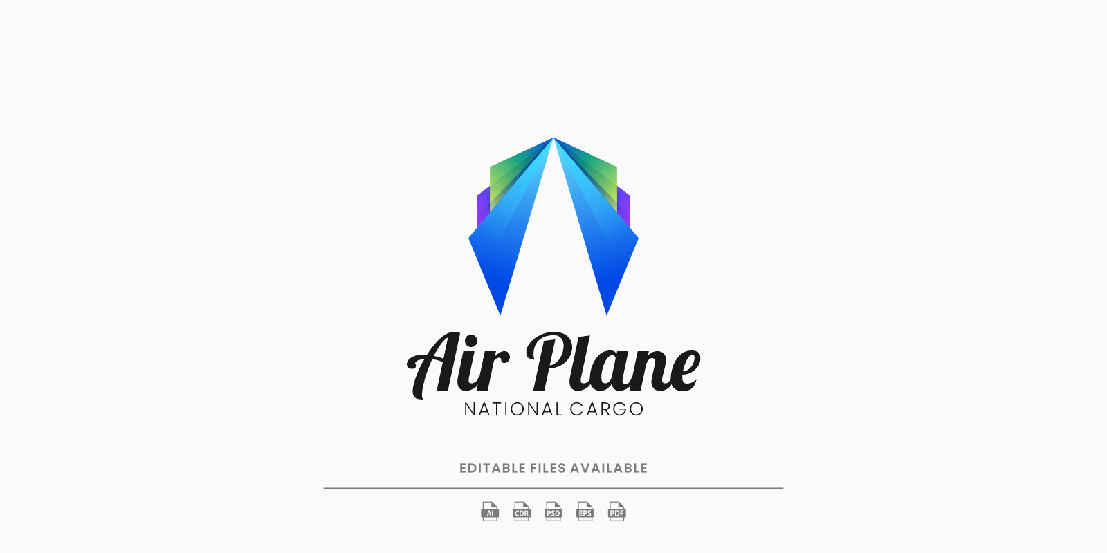 Airplane Gradient Logo Style #236805 - TemplateMonster