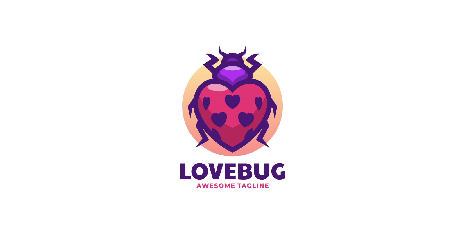 Love Bug Simple Mascot Logo #253646 - TemplateMonster