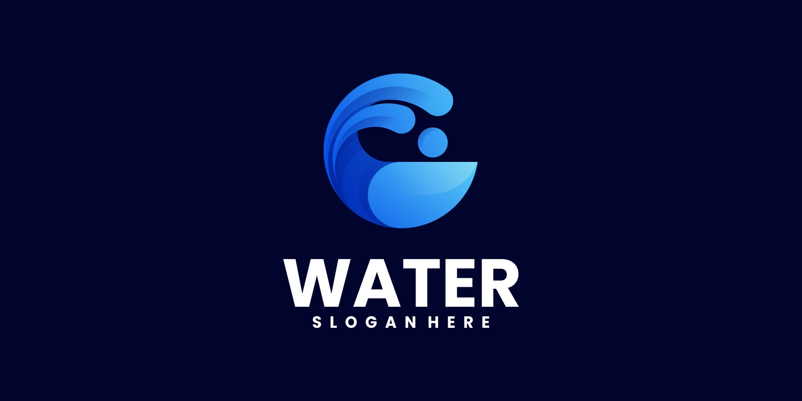 Water Gradient Logo Style Vol.3 #284680 - TemplateMonster