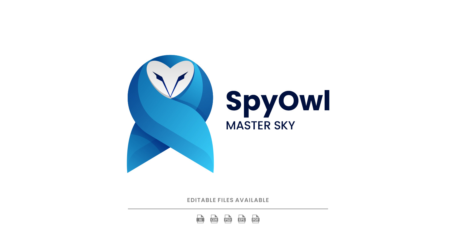 Spy Owl Gradient Logo Style #235136 - TemplateMonster